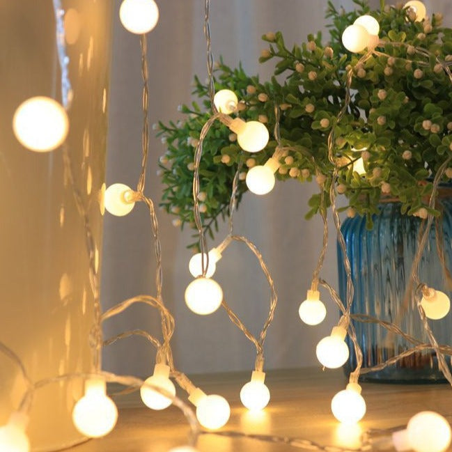 Globe String Lights Decor Indoor Outdoor Fairy Light Garden Decorations ...