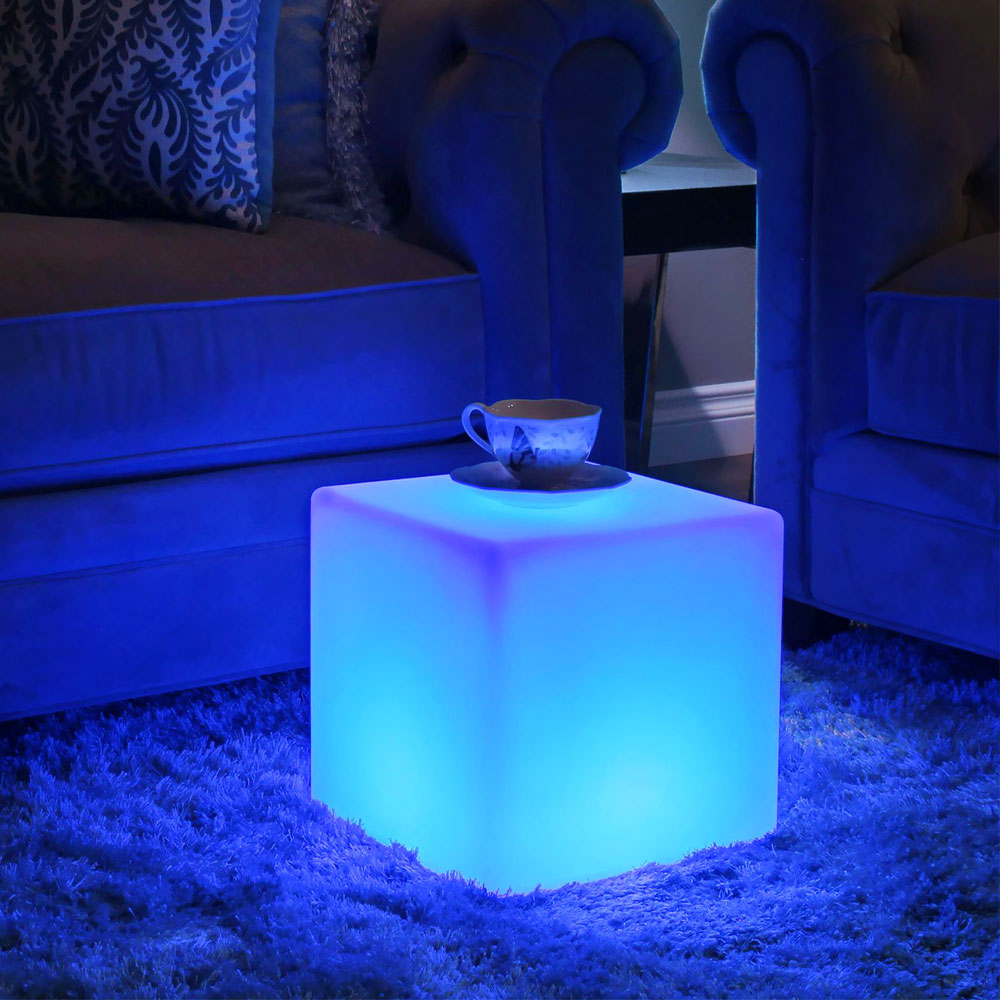 4" 7" 12" 16" 20" Multi-Color LED Cube Light shapelight for ...