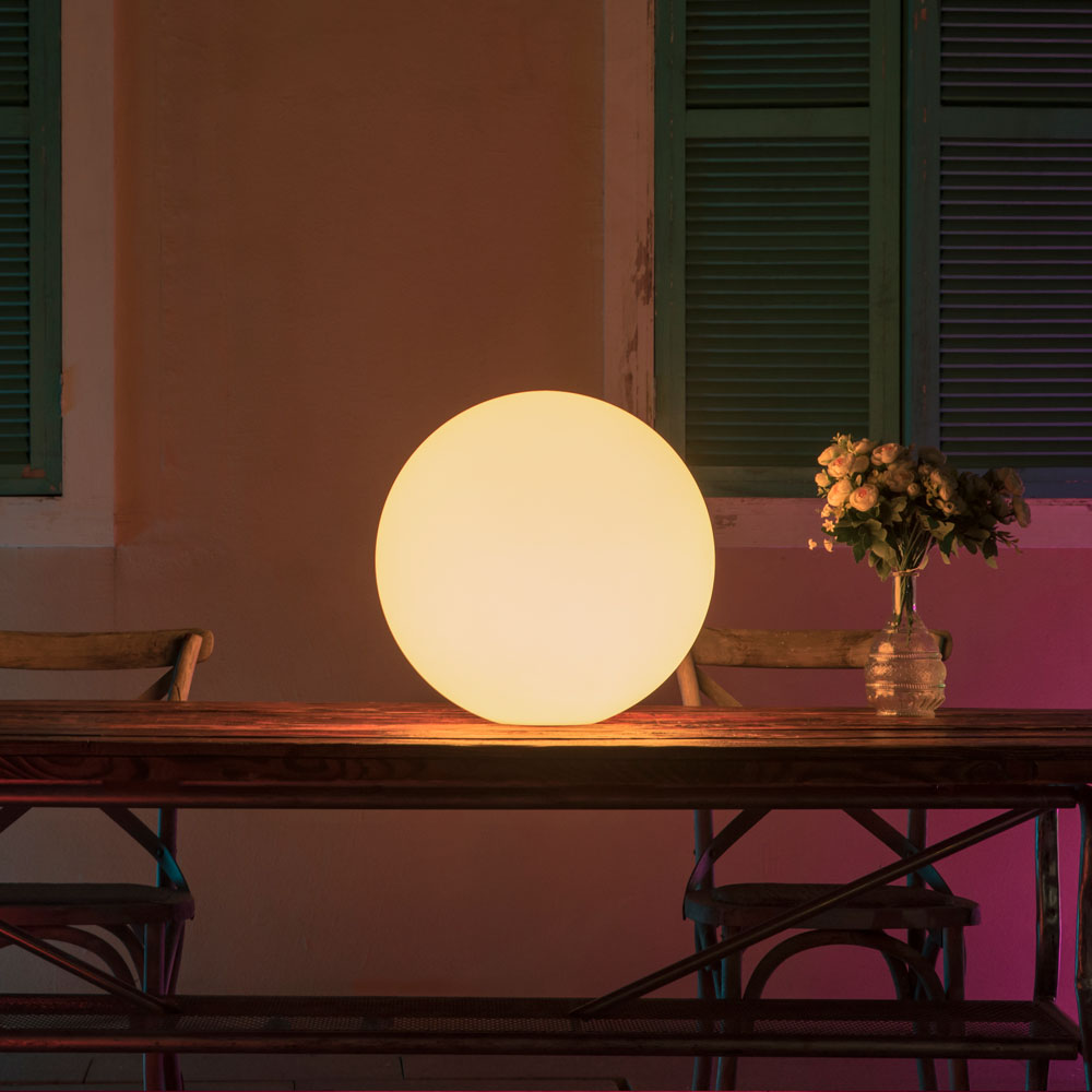 16-inch LED Ball Light As Mood Night Light Floating Orb, Pond Decor ...