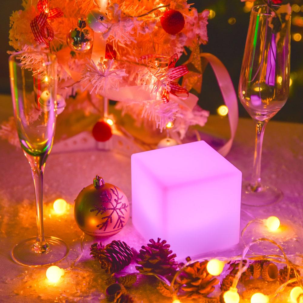 4" Multi-Color LED Cube Light shapelight for tablesetting Gaming setup ...