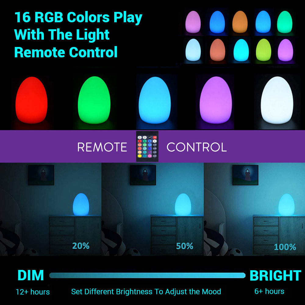 8-inch LED Mood Egg Light for home restaurant coffee shop table decor ...
